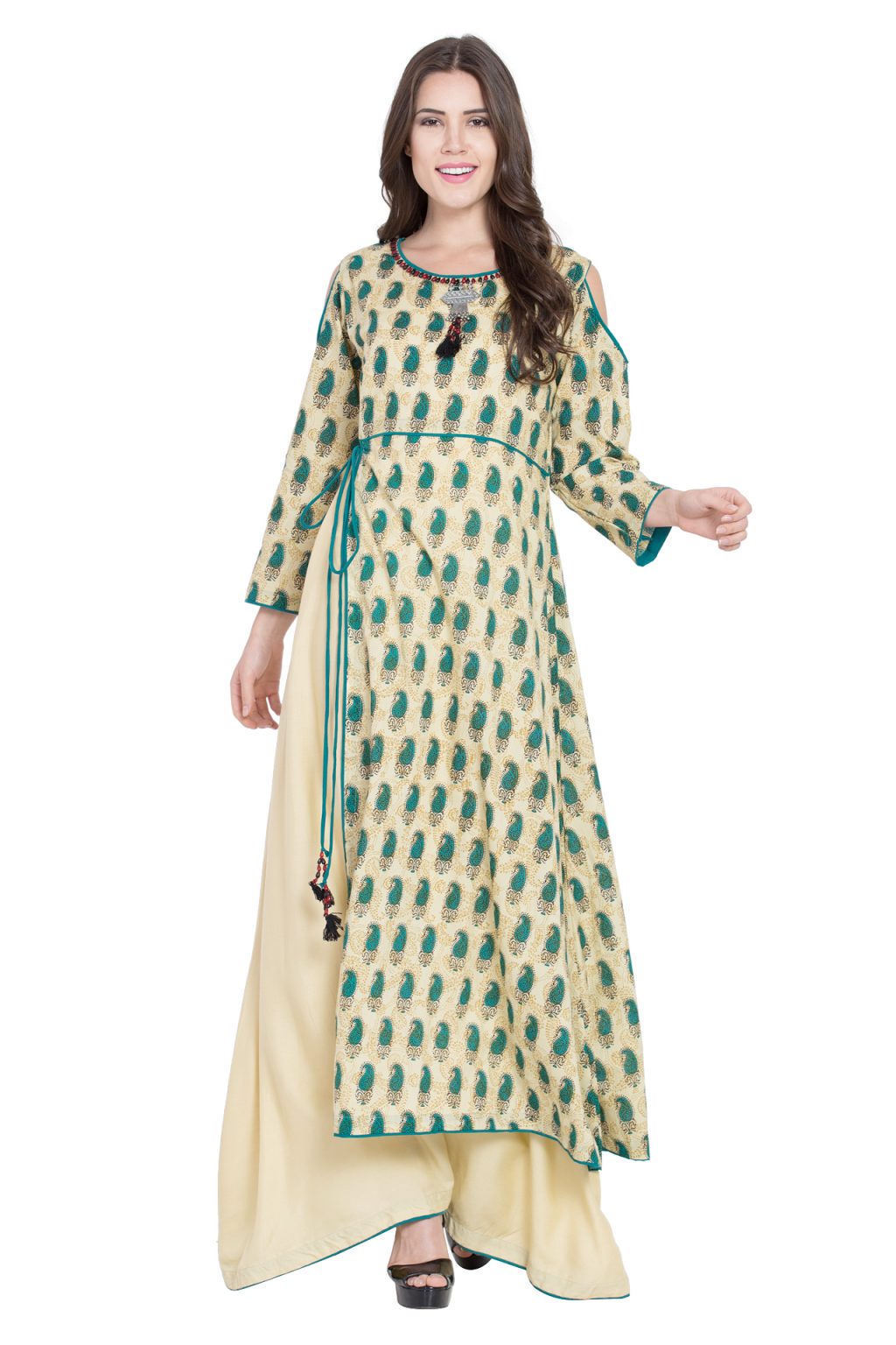 Women Paisley Printed Ethnic Dress – Shusha Kapda
