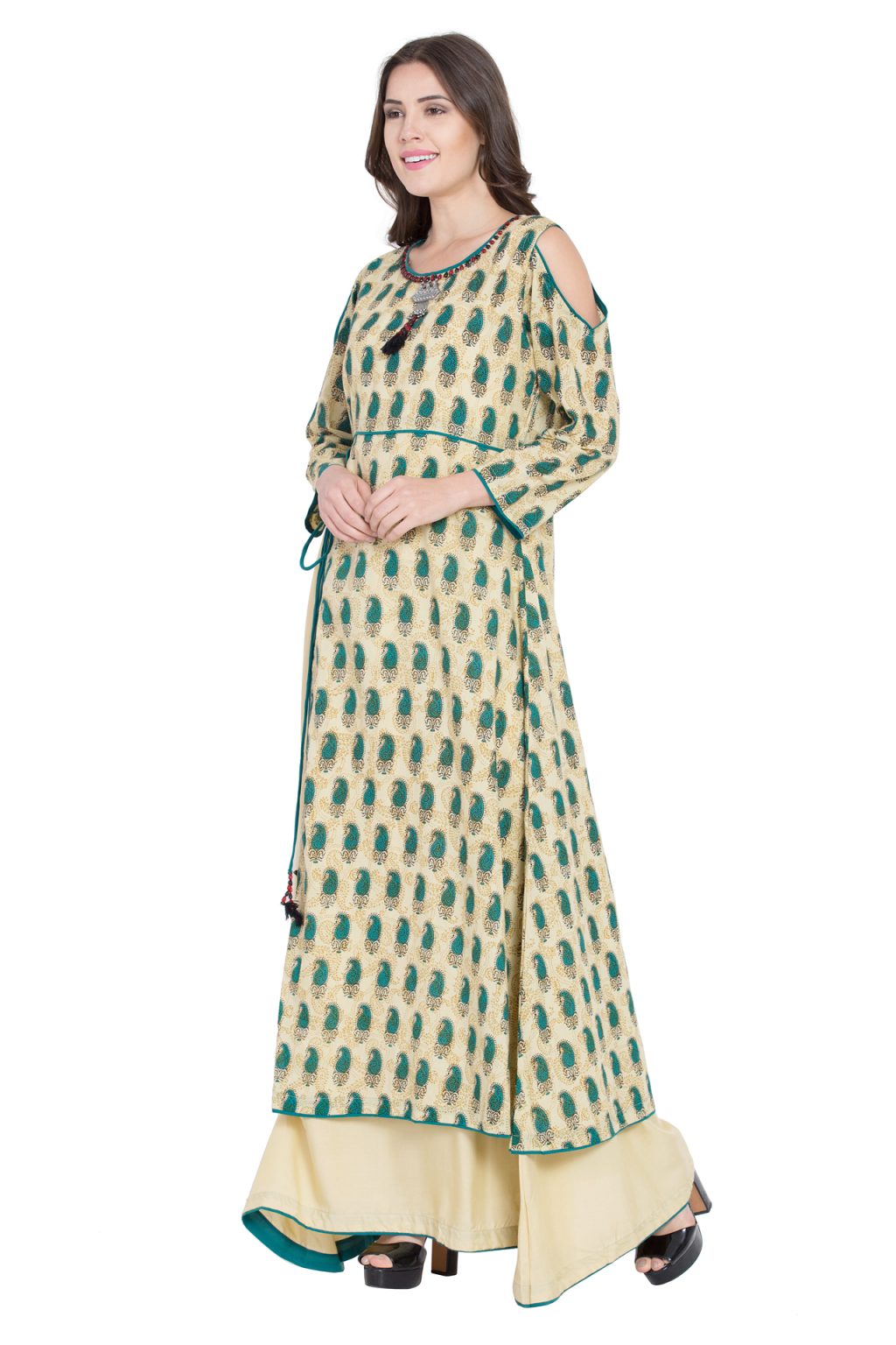 Women Paisley Printed Ethnic Dress – Shusha Kapda